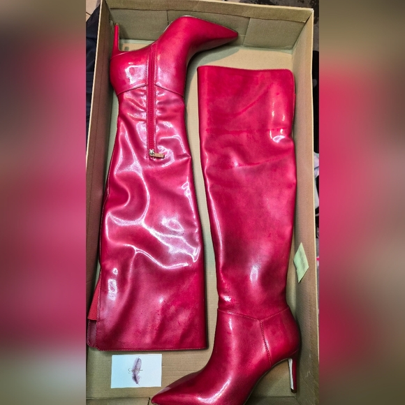 Jessica Simpson | Shoes | Jessica Simpson Glossy Red Over The Knee ...